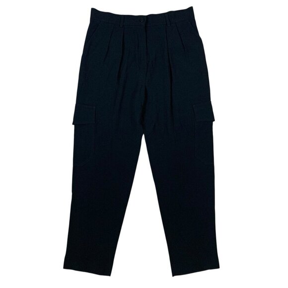 Tessuto | Pants & Jumpsuits | Vintage Tessuto Black Pleated Cargo Pants ...